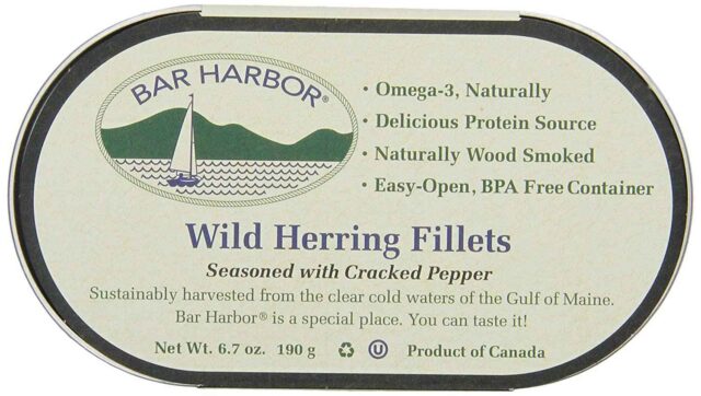 Bar Harbor Wild Herring Fillets Seasoned with Cracked Pepper (6.7oz ...